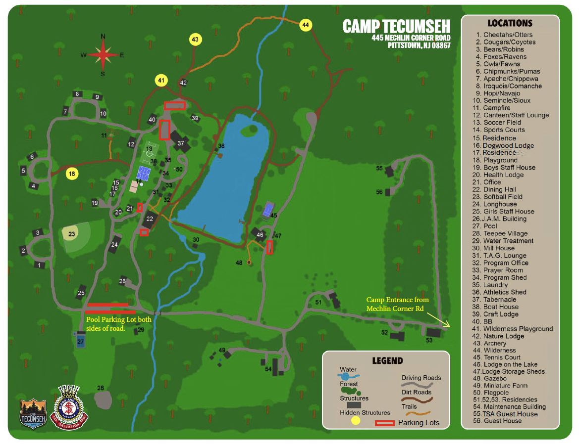 Camp Map | Camp Tecumseh